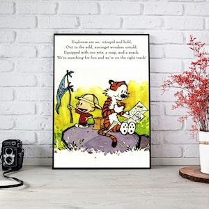 Cal.vin Hobbes Multiple Style Poster, Cute Comic Cartoon Poster, Calvin ...