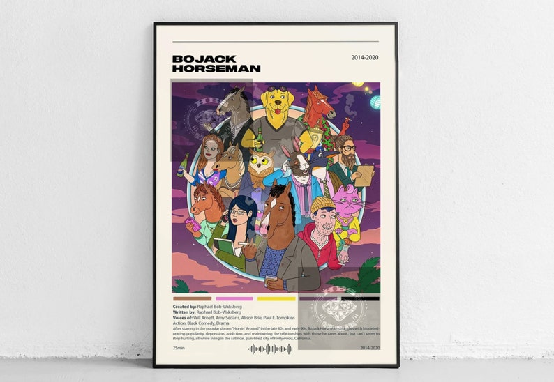 Bojack Movie Horseman Adult Animated Tv Series Minimalist Poster ...