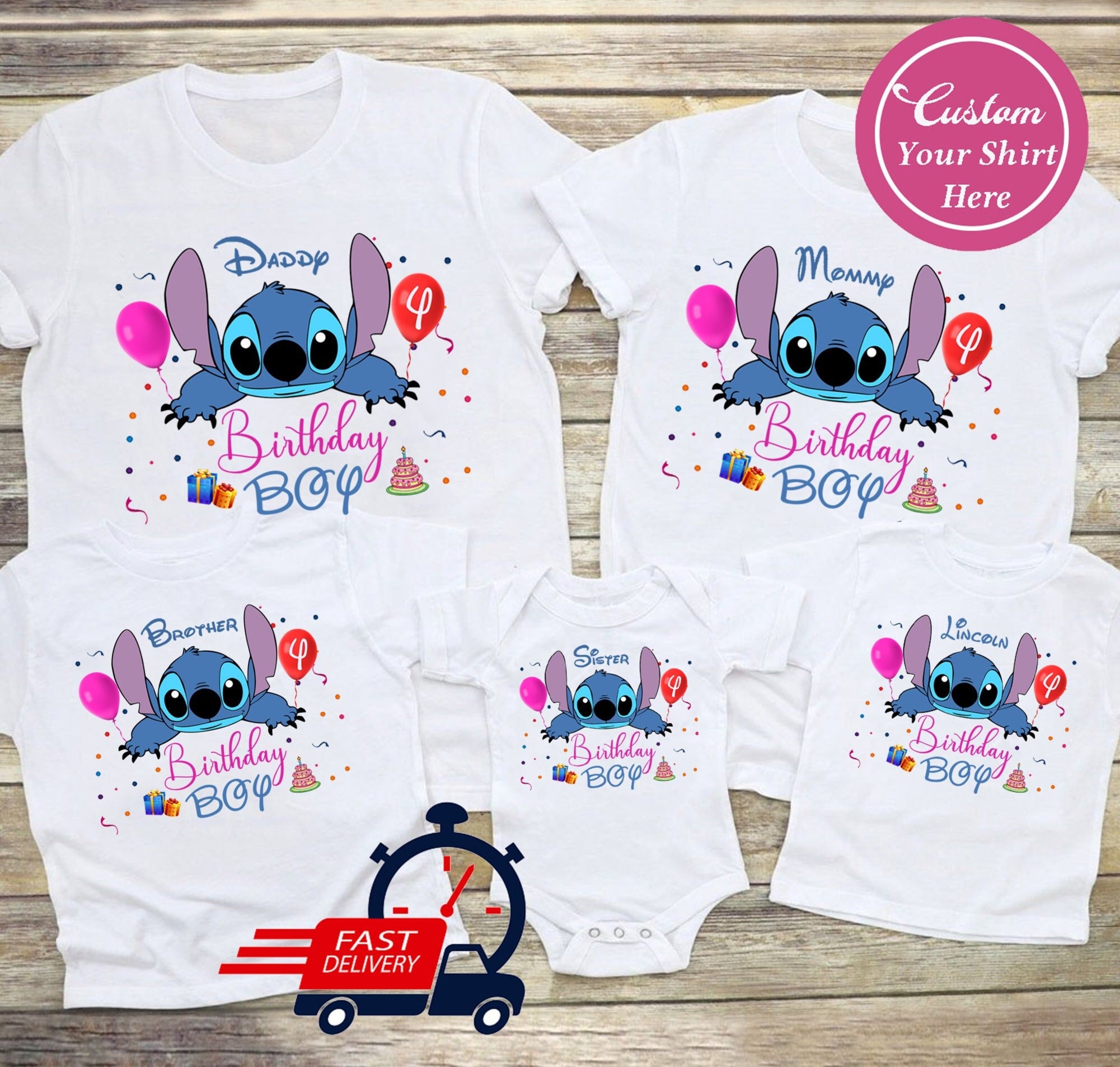 Personalized Stitch Birthday Shirts, Custom Stitch Family Birthday Trip ...