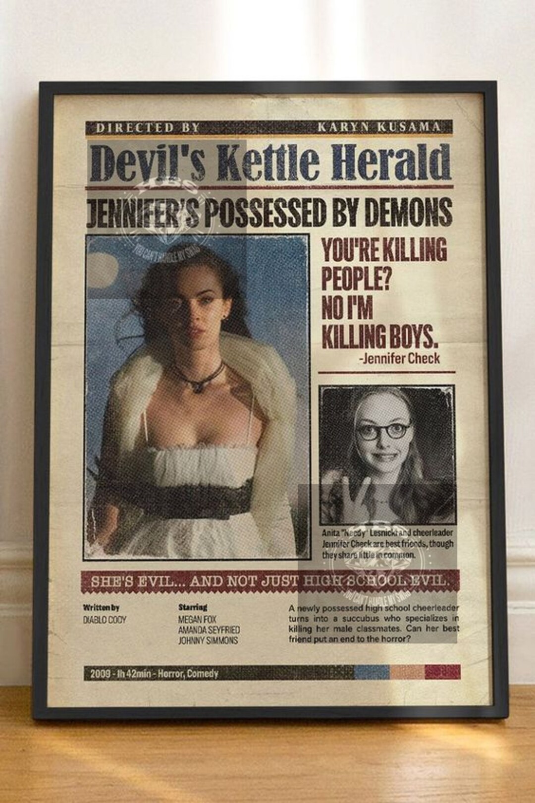 Jennifer's Body Horror Movie Poster, Jennifer Check Poster Anita Needy ...