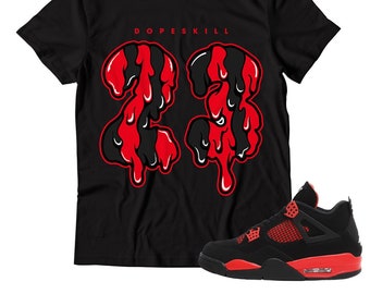 Jordan 4 Red Thunder Shirt | Etsy