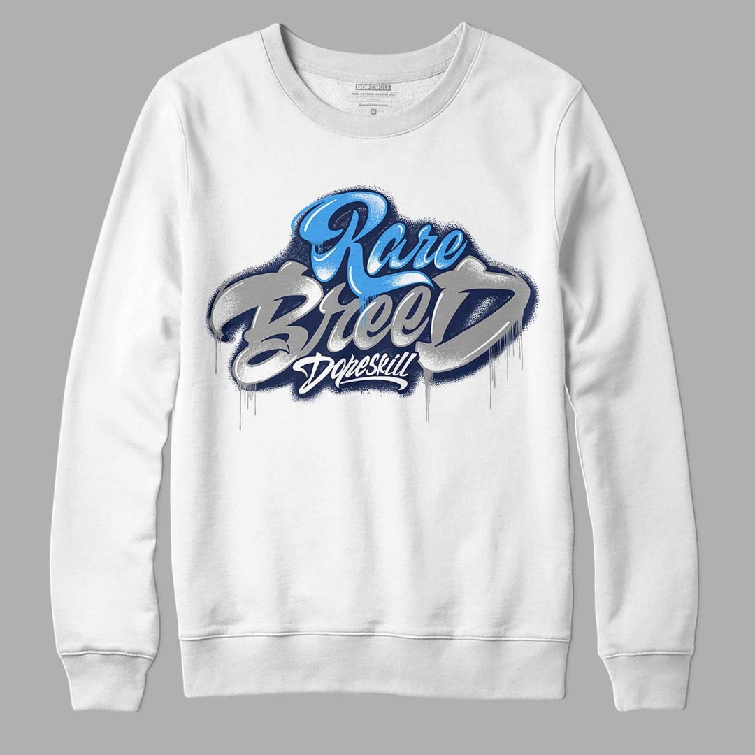 Midnight Navy 3s Dopeskill Crewneck Sweatshirt Rare Breed Type Graphic ...
