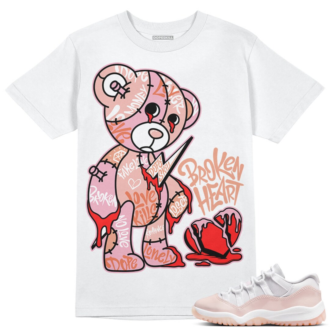 Legend Pink 11s Dopeskill Unisex Shirt Broken Heart Graphic - Etsy