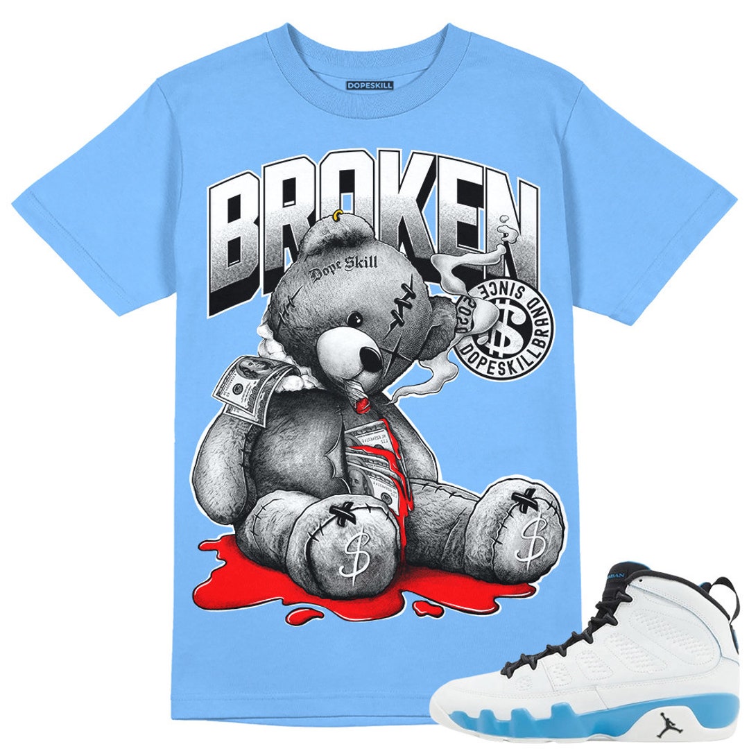Powder Blue 9s Dopeskill Unisex Shirt Sick Bear Graphic - Sky Blue ...