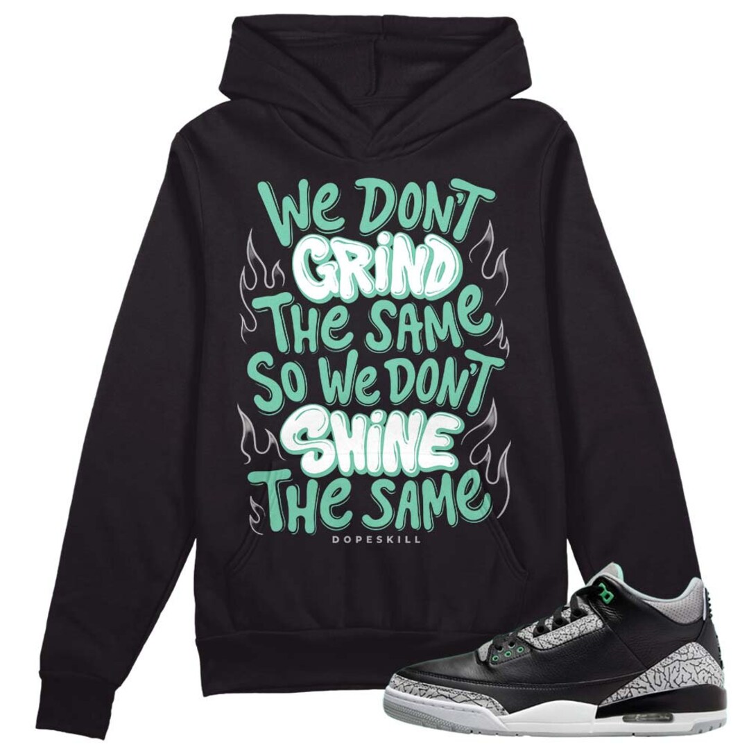 Green Glow 3s Dopeskill Unisex Hoodie Grind Shine Graphic - Etsy