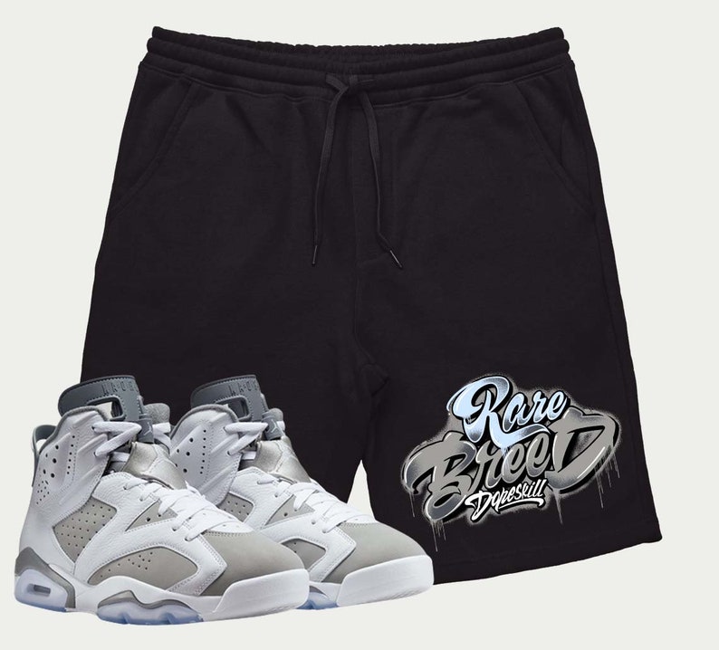 Cool Grey 6s Dopeskill Men's Fleece Shorts Rare Breed Type - Etsy