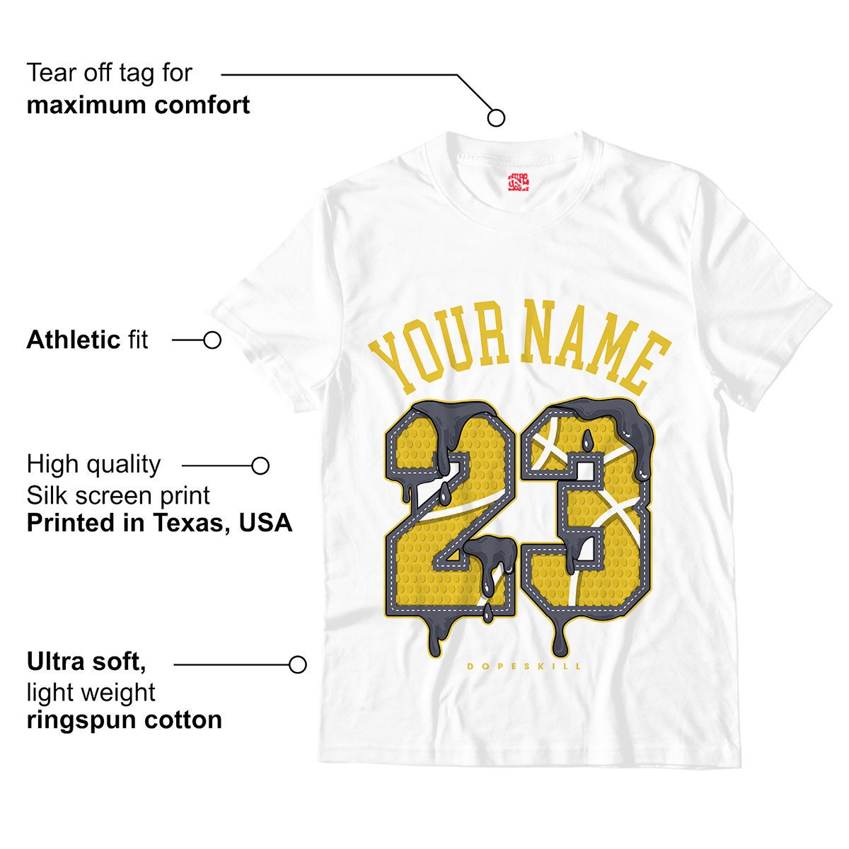 Customized Name Number No. 23 Unisex Shirt Match Jordan 4 | Etsy
