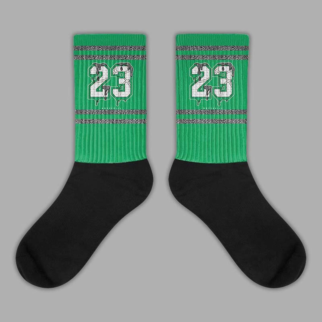 White Cement Reimagined 3s Sublimated Socks BASIC SPORT Graphic - Etsy