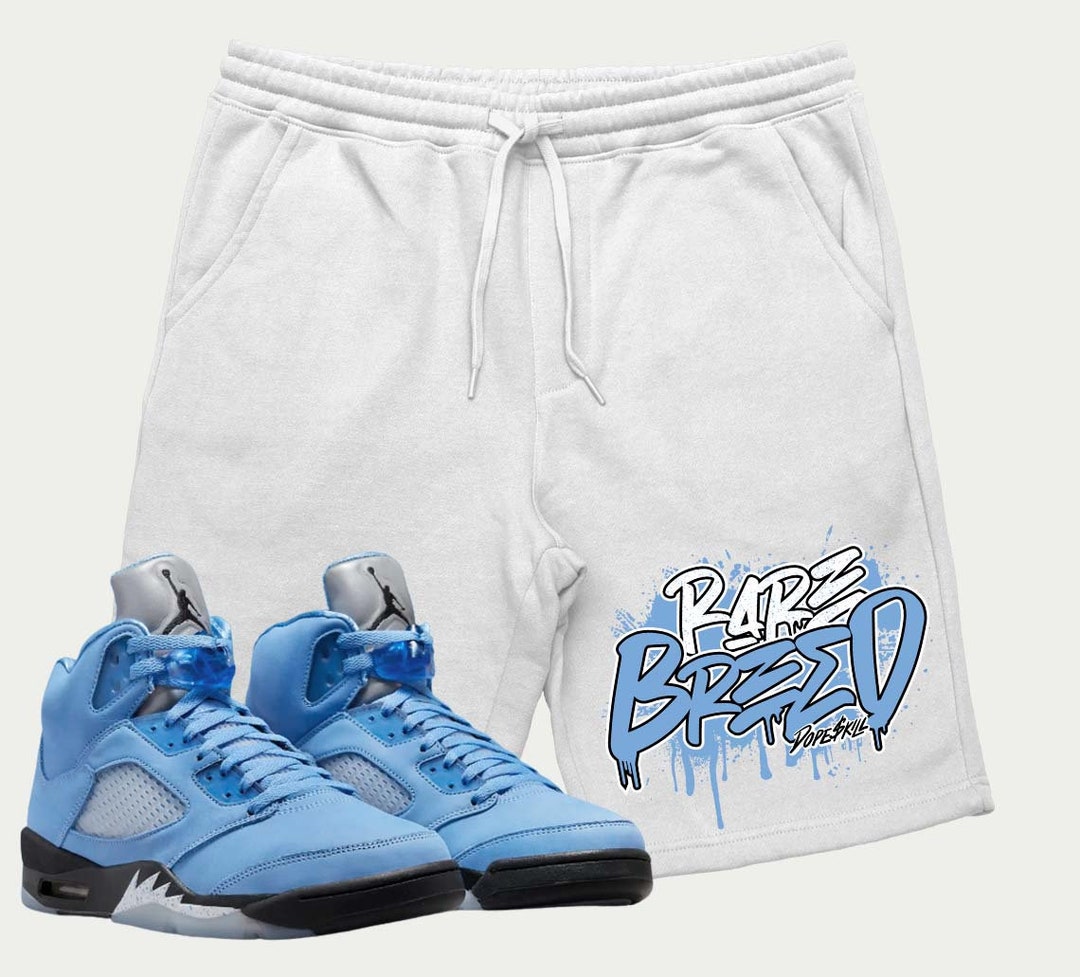 University Blue 5s Dopeskill Men's Fleece Shorts R.B Graphic - Etsy