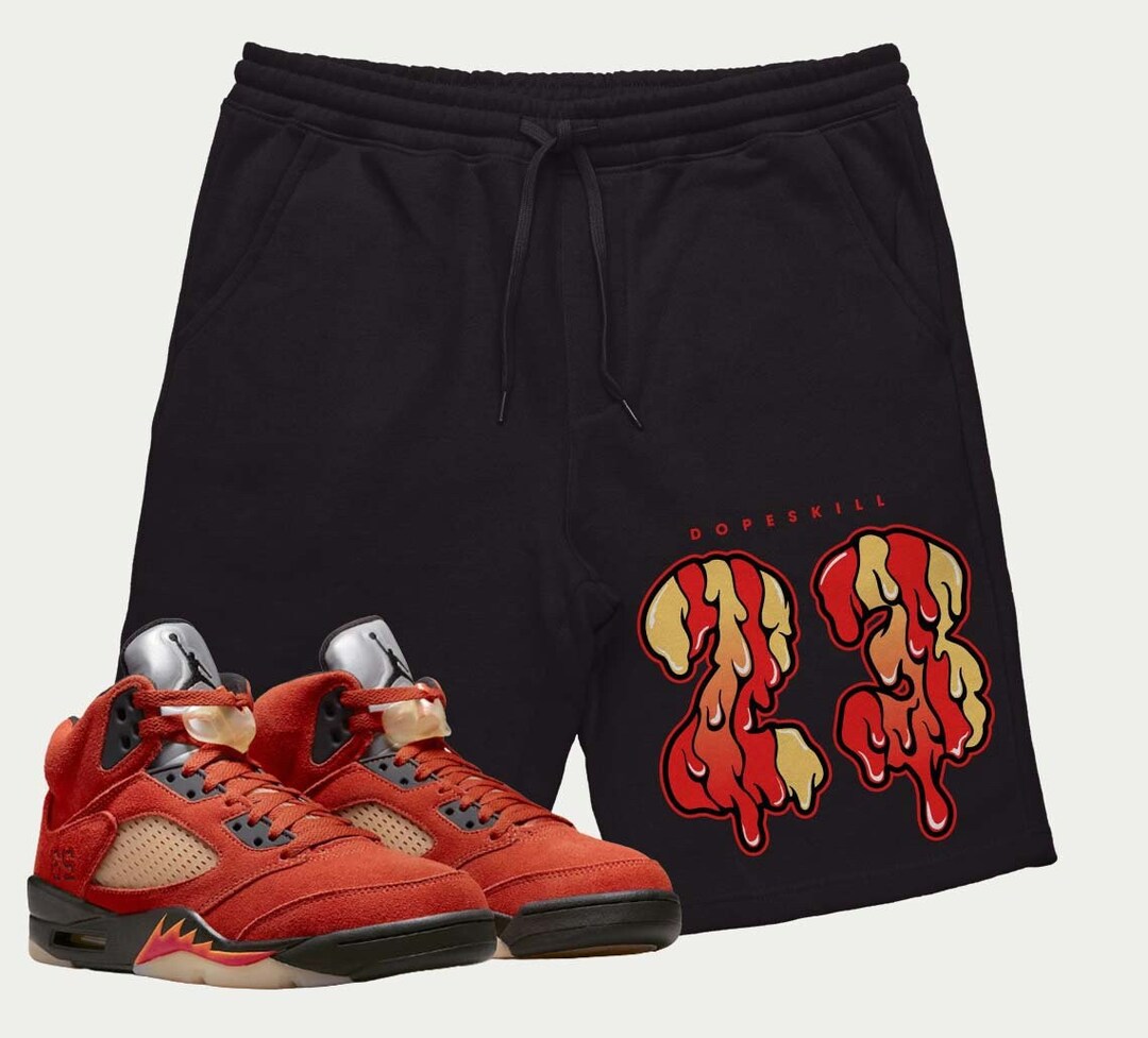 Dunk on Mars 5s Dopeskill Men's Fleece Shorts 23 Drip Graphic - Etsy