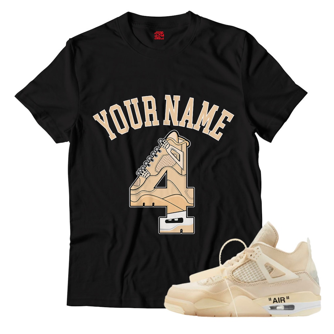 Custom Name Number 4 Unisex Shirt Match JORDAN 4 X OFF-WHITE - Etsy