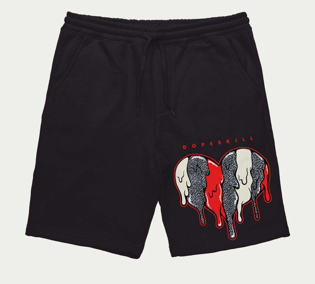 Washed Pink 1s Retro High OG Dopeskill Men's Fleece Shorts S.H Graphic ...