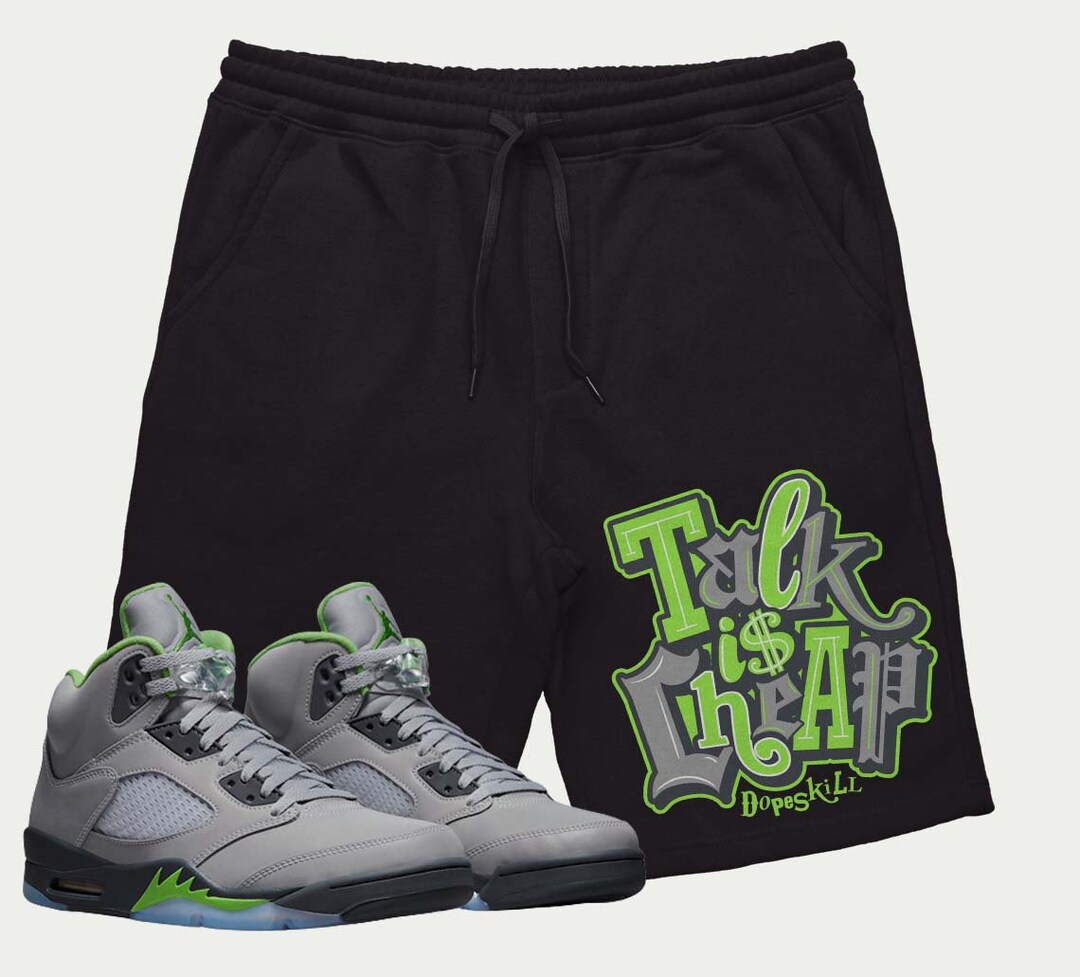 Green Bean 5s Dopeskill Men's Fleece Shorts Talk is Chip Graphic - Etsy