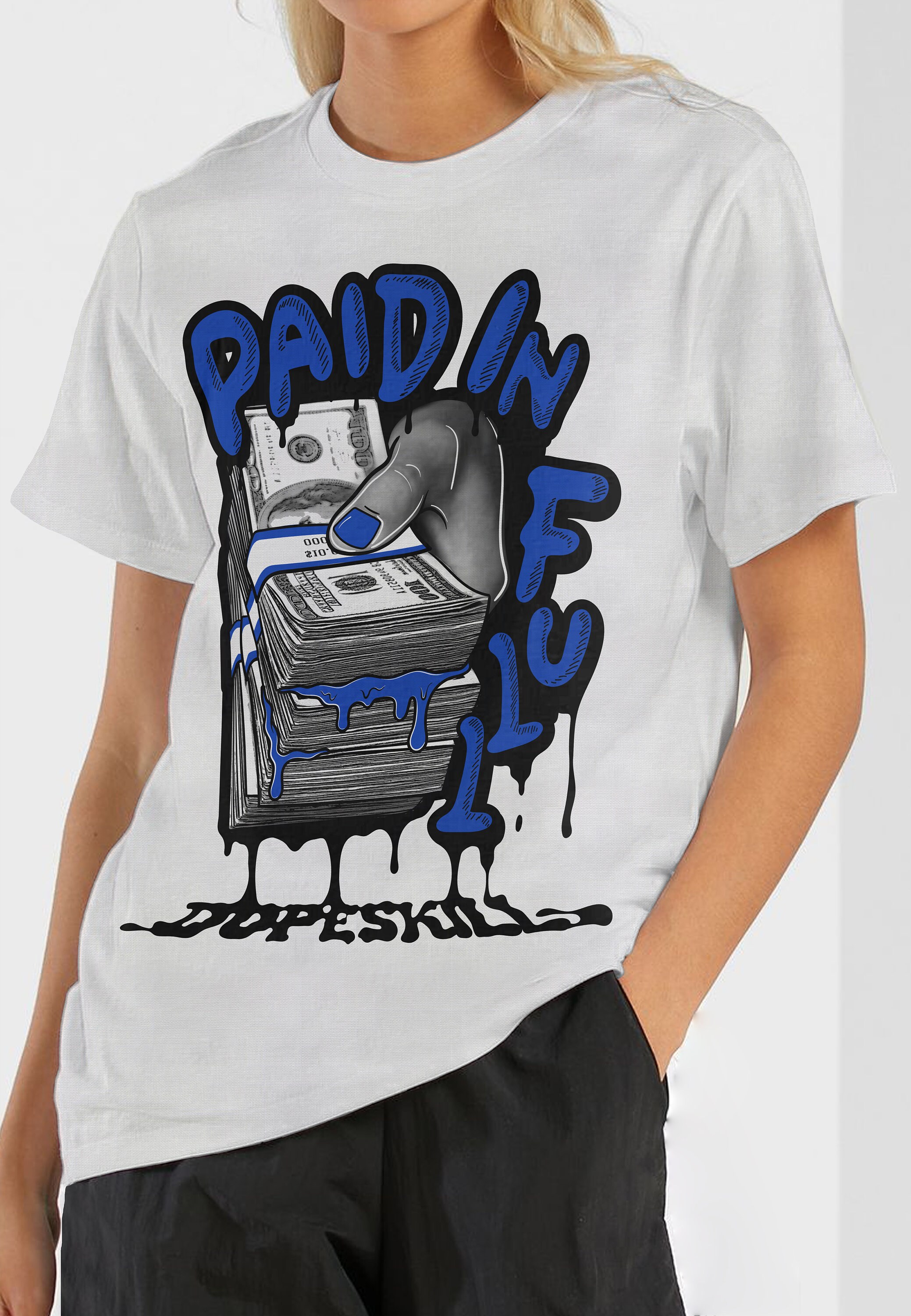 Paid in Full Unisex Shirt Match Hyper Royal 12s - Etsy