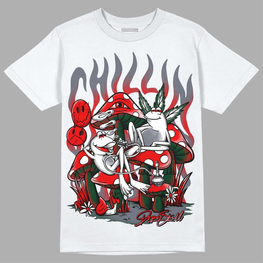 White Fire Red 2s Dopeskill Unisex Shirt Chillin Graphic - Etsy