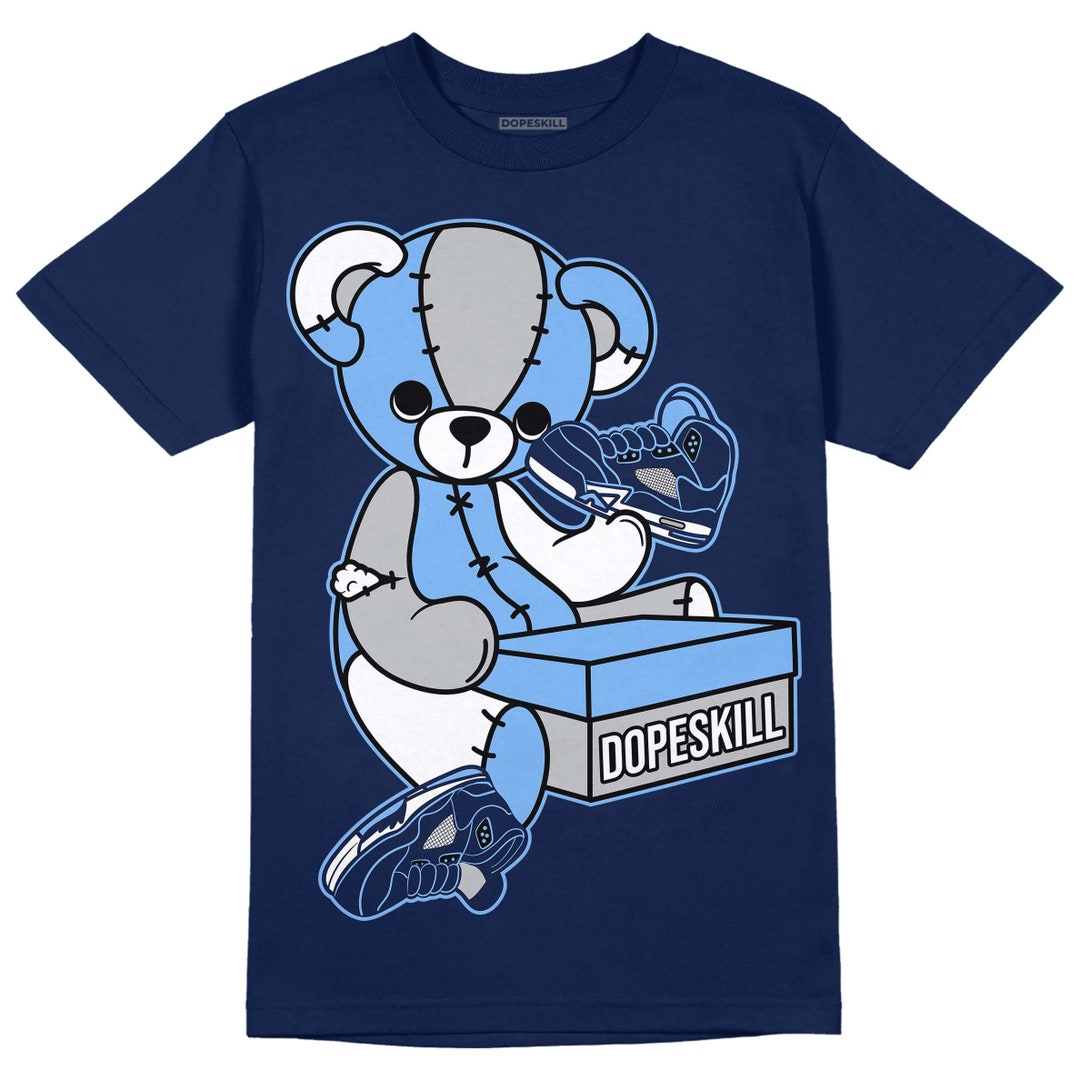 Midnight Navy 5s Dopeskill Unisex Shirt Sneakerhead BEAR Graphic Navy ...