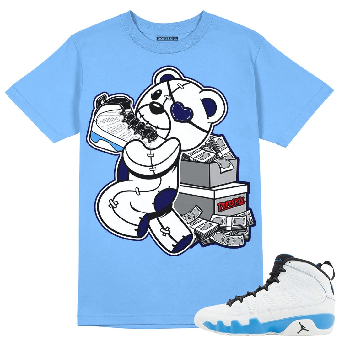 Powder Blue 9s Dopeskill Unisex Shirt B.E.A.R Graphic - Sky Blue Tshirt ...
