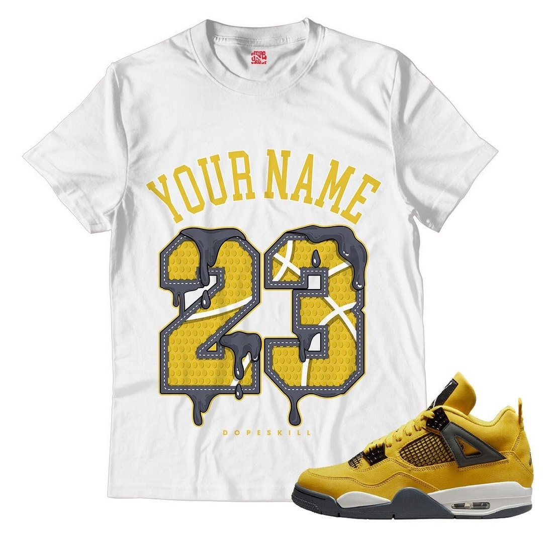 Customized Name Number No. 23 Unisex Shirt Match Jordan 4 - Etsy