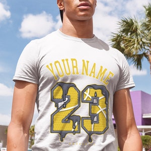 Customized Name Number No. 23 Unisex Shirt Match Jordan 4 - Etsy