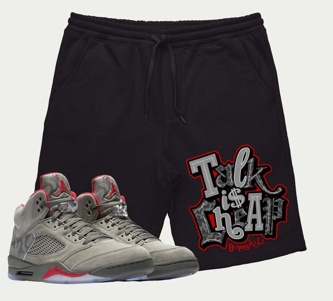 Camo 5s Dopeskill Men's Fleece Shorts Talk is Chip Graphic - Etsy