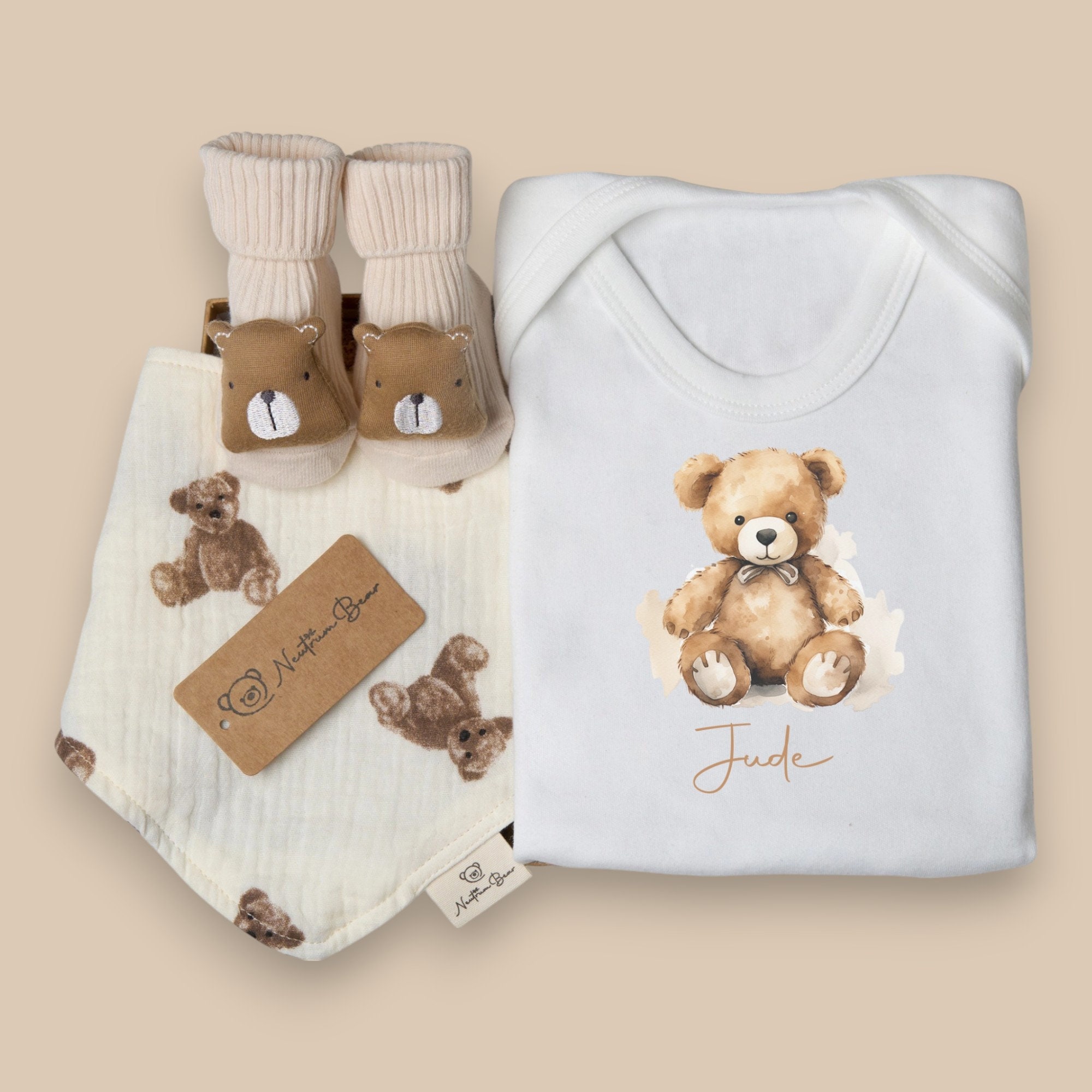 New Baby Gift Set, Personalised Baby Gift, Neutral Baby Gift, Newborn ...