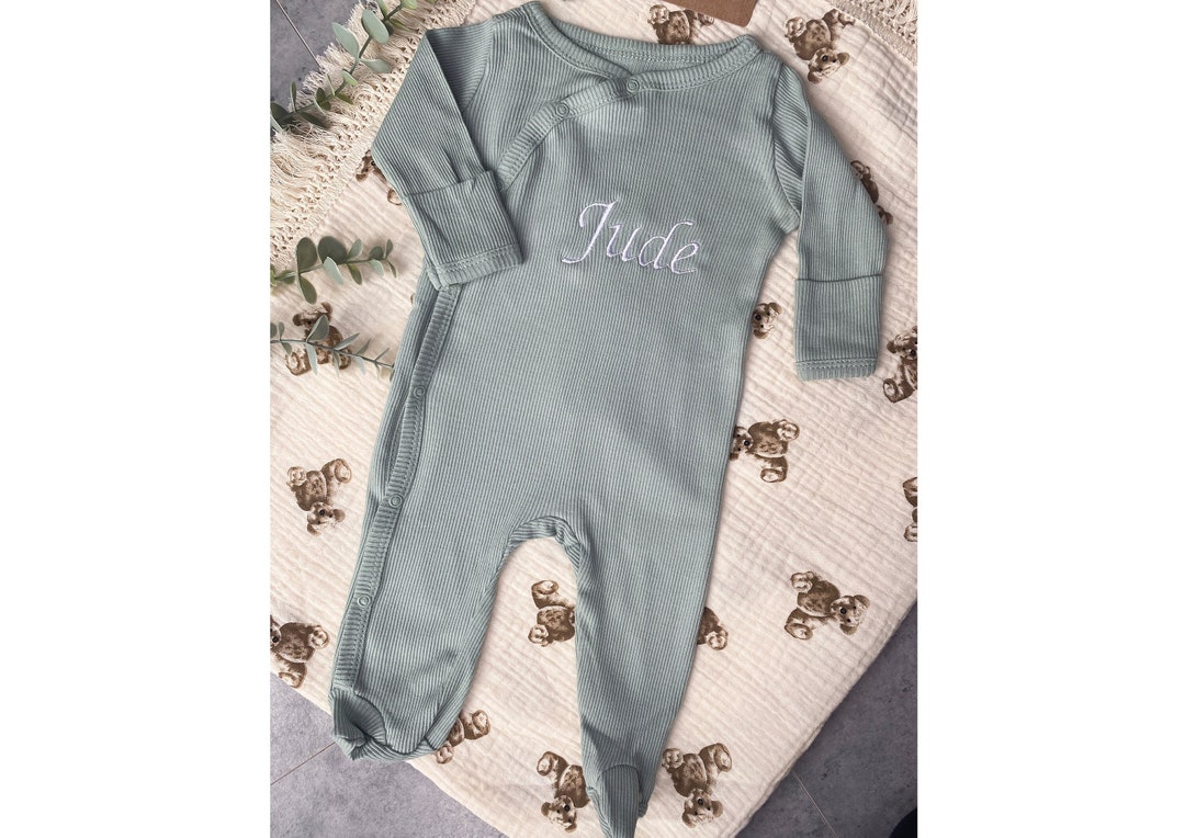 Personalised Baby Grow, OEKO-TEX Baby Sleepsuit, Babygrow, Baby Boy ...