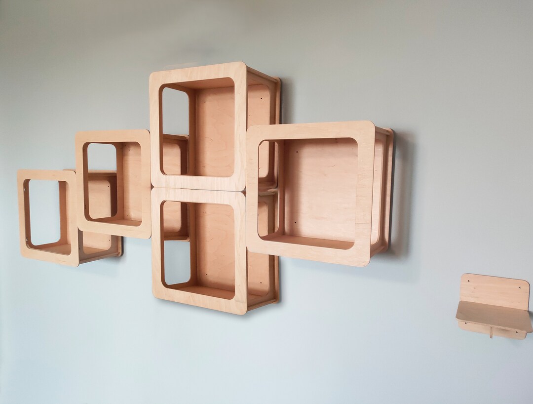 Cat Climbing System, Cat Activity Wall, Hanging Cat Shelves, Minimalism ...