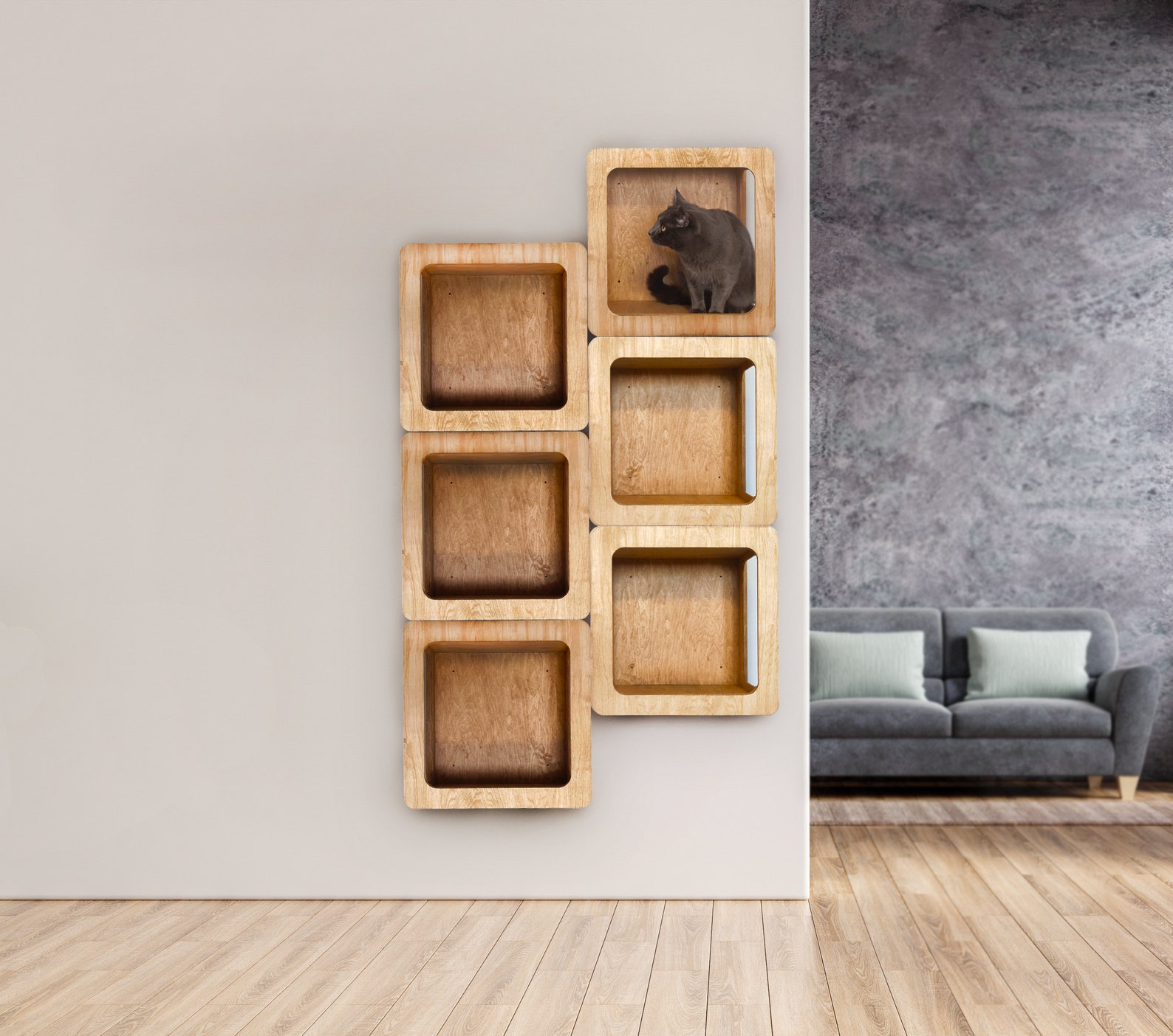Wall Mounted Cat Shelves Cat Climbing Modern Wall Indoor Cat - Etsy
