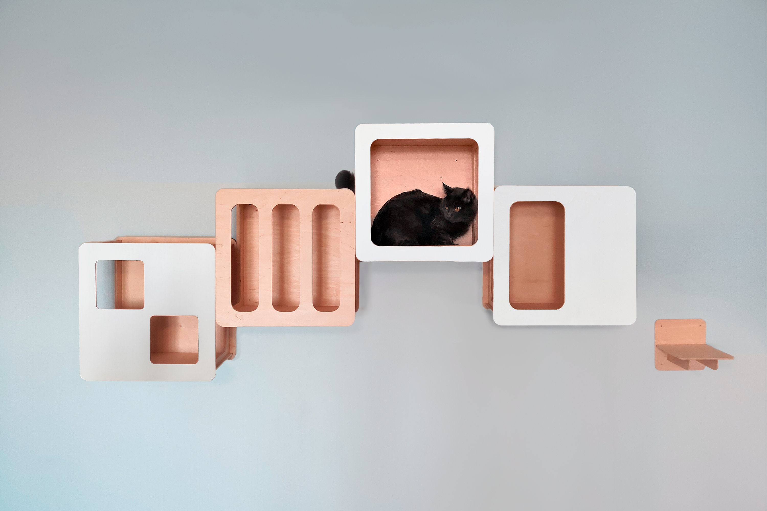 Floating Cat Bed, Wall Mounted Cat Shelves, Cat Climbing System, Cat ...