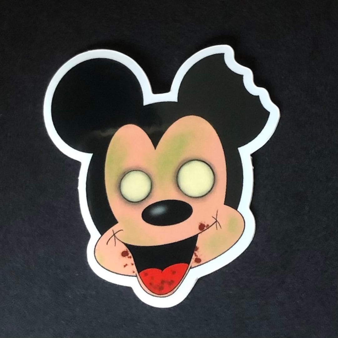 Zombie Mickey Vinyl Sticker - Etsy