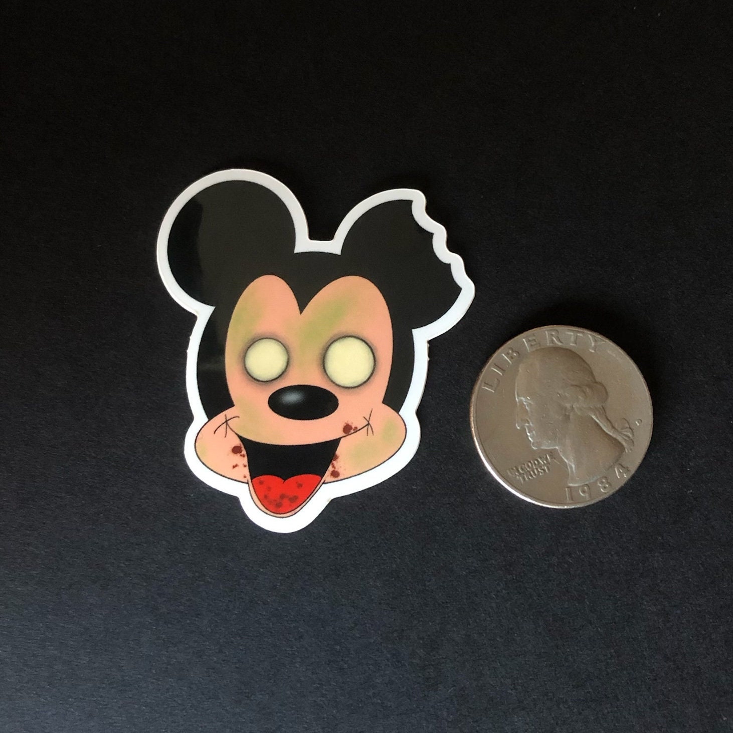 Zombie Mickey Vinyl Sticker - Etsy