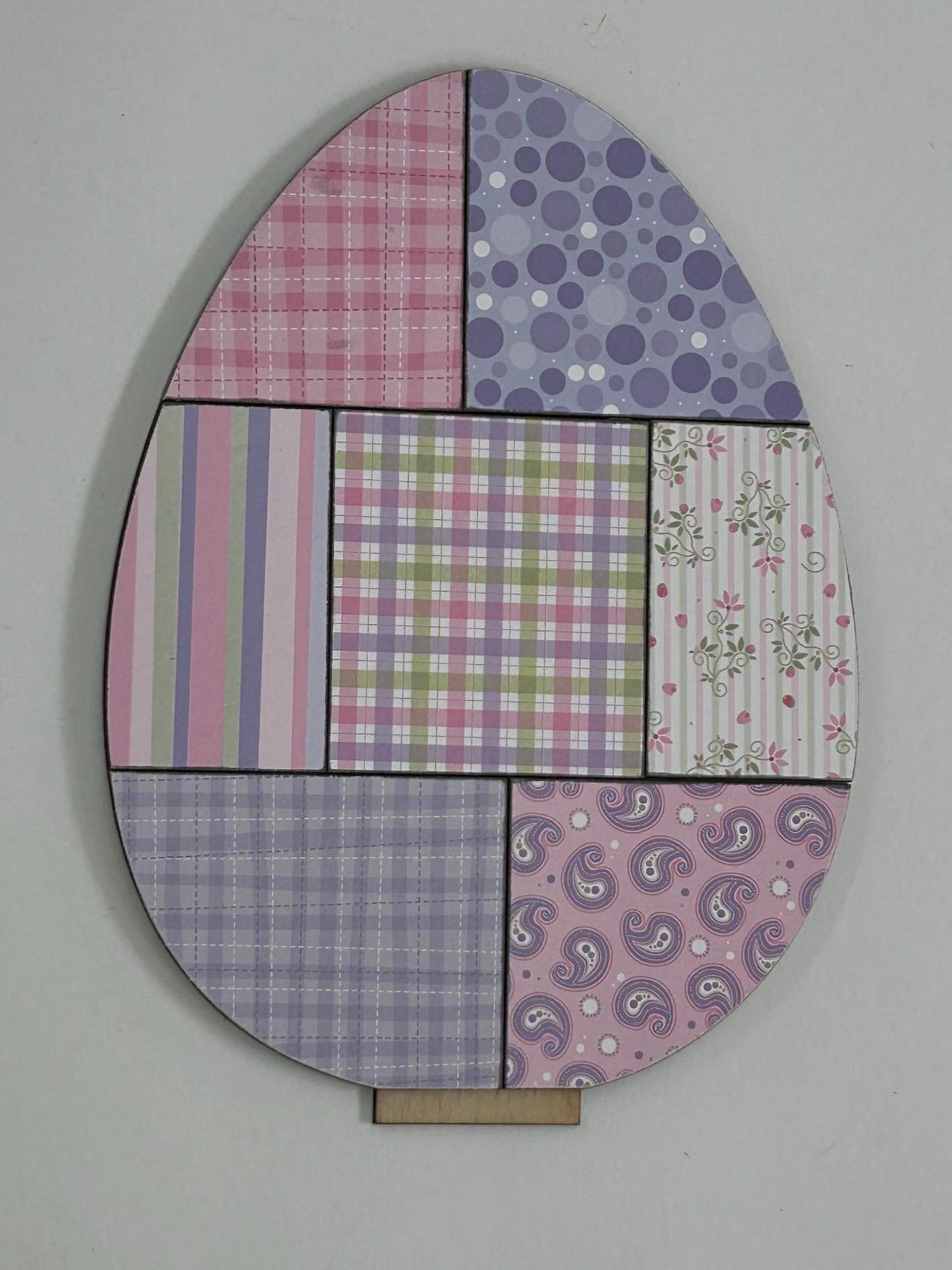 Patchwork Easter Egg SVG | 2 Backer Options With Stand | Market Prep ...