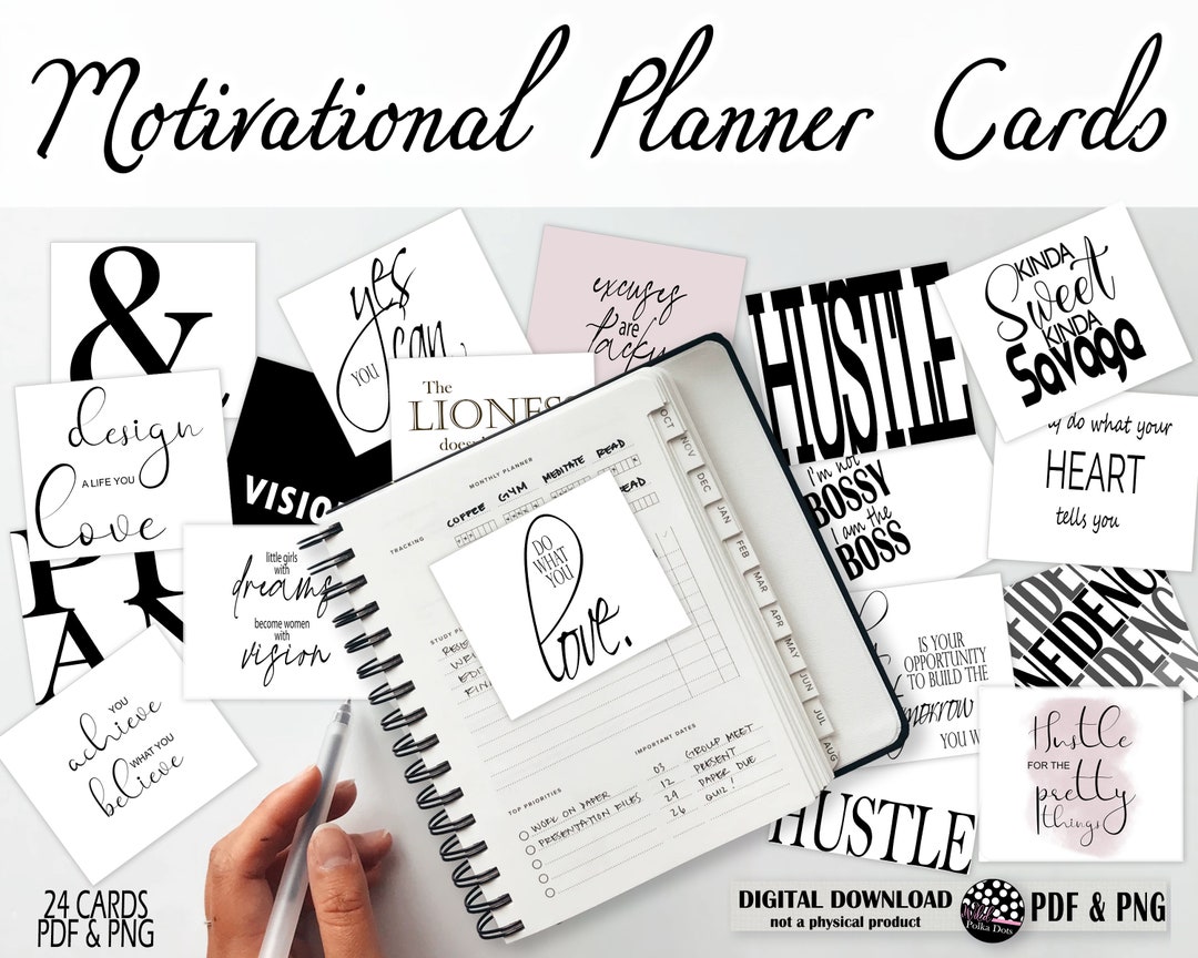 Printable Card Bundle for Vision Board, Planner, Scrapbook ...