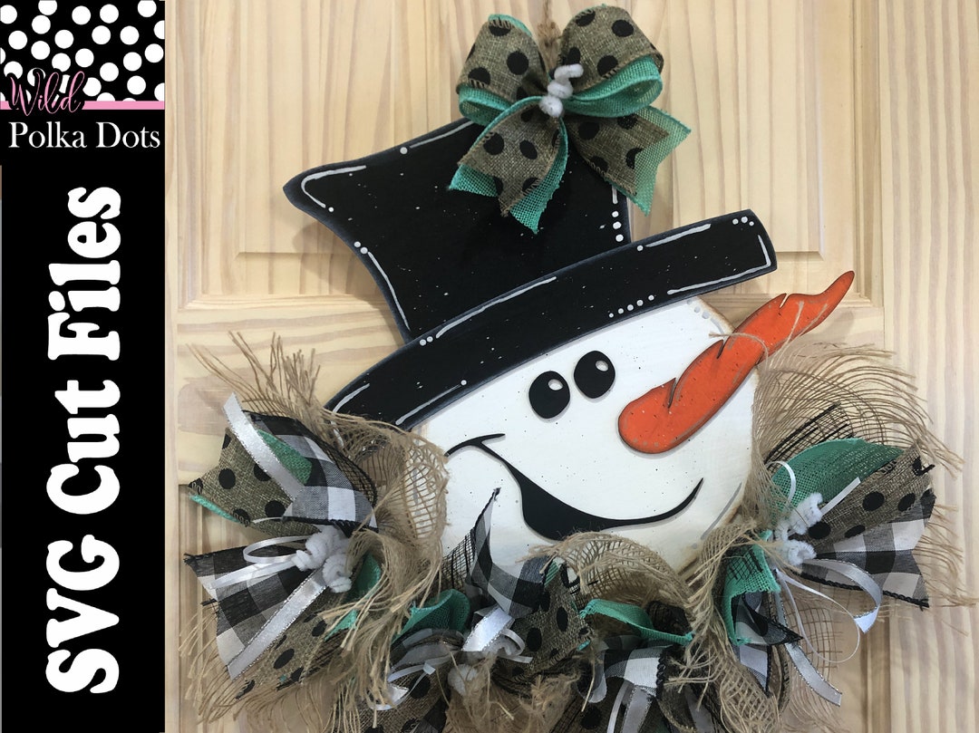 Snowman Wreath Form & Sign SVG | Christmas Decor | DIY Kit | 3D Laser ...