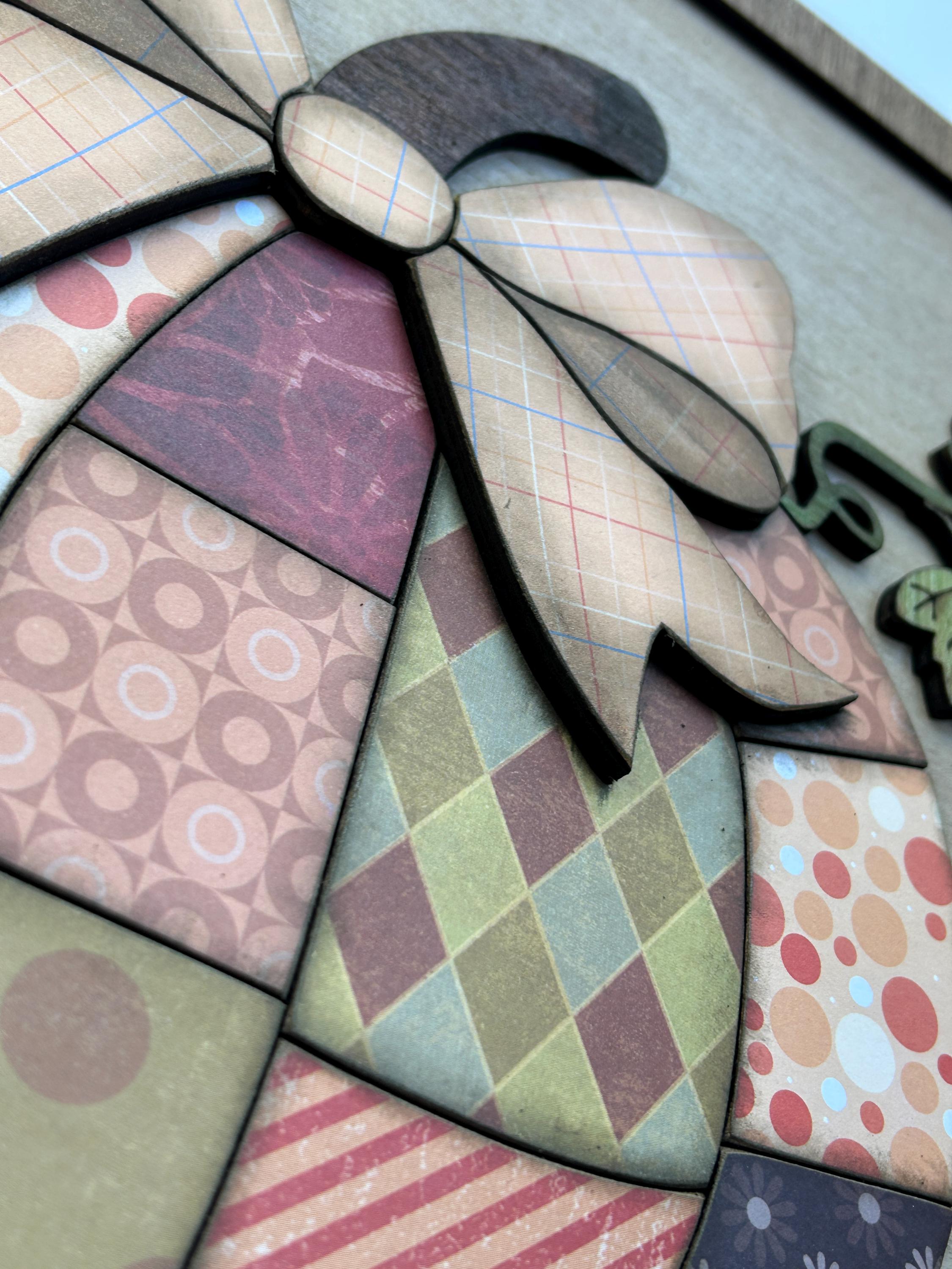 Patchwork Pumpkin SVG File for DIY Fall Decor - Glowforge Laser Cut ...