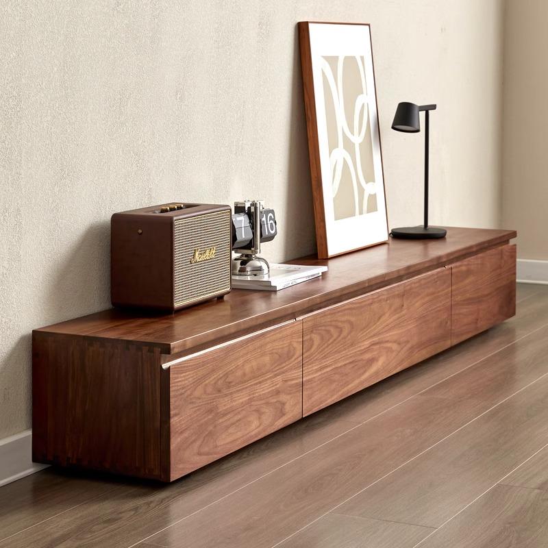 All Solid Wood Floor-standing Tv Cabinet Modern Casual North American ...