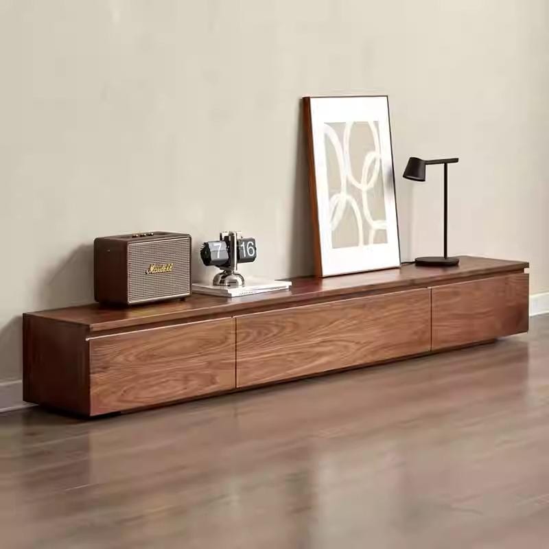 All Solid Wood Floor-standing Tv Cabinet Modern Casual North American ...