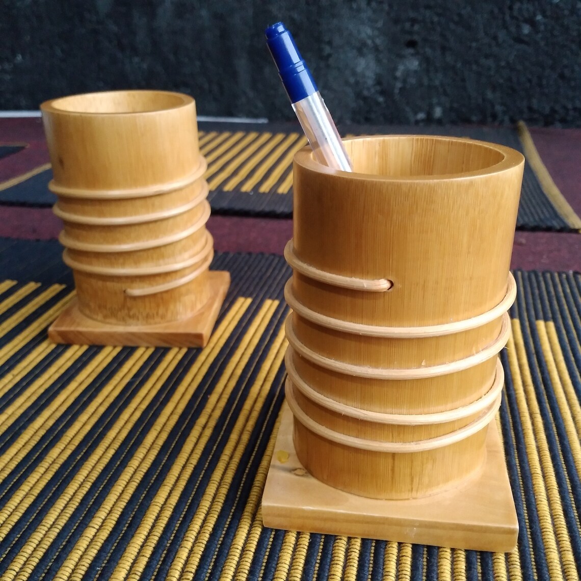 Bamboo Storage Pot Amazing Pen Holder by Bamboo Which is so - Etsy
