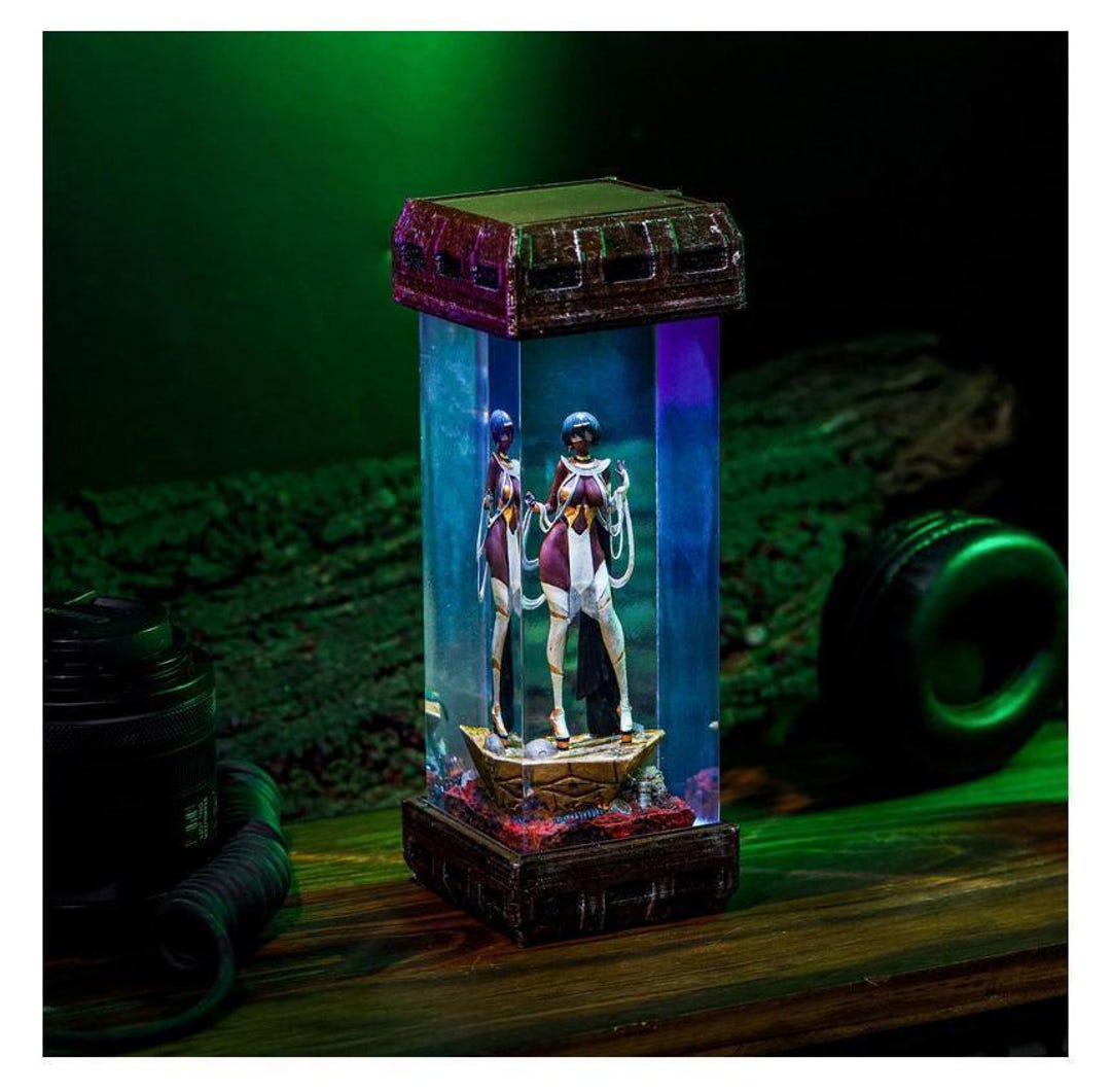 2.B N.ie.r Night Lamp N.ier Aut.om.ata Diorama Resin Lamp Terrarium ...