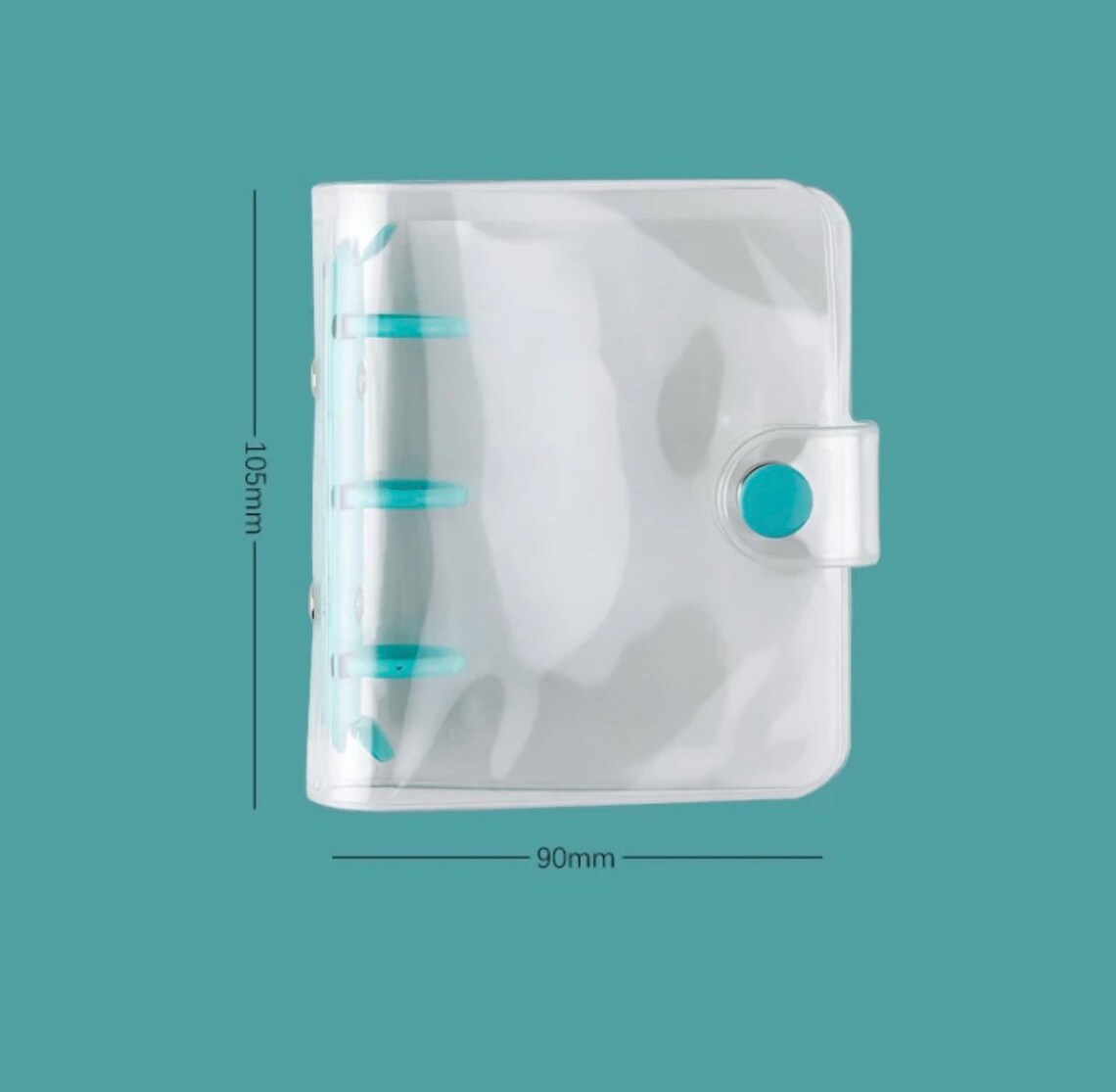 Cute mini planner A8 binder clear mini binder pocket | Etsy