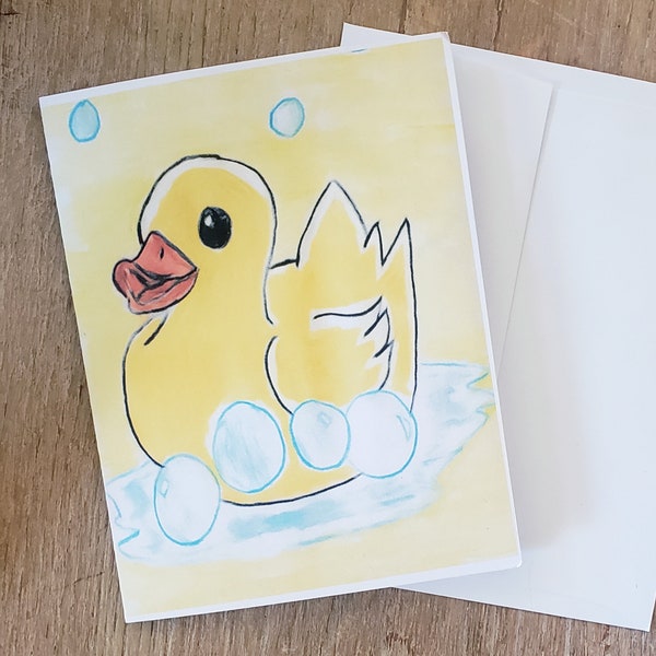 Rubber Duck Greeting Card - Etsy