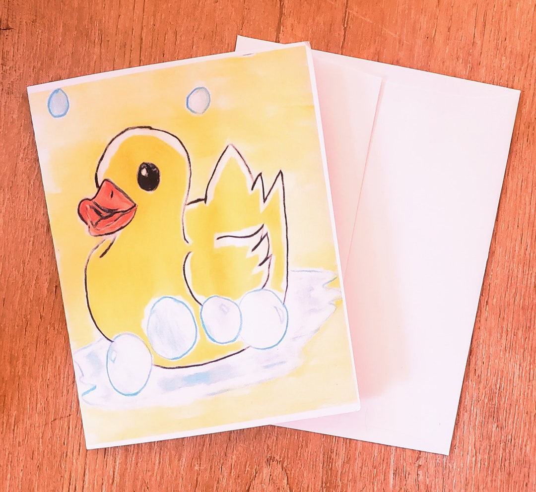 Handcrafted Baby Birthday Rubber Duck Greeting Card - Etsy