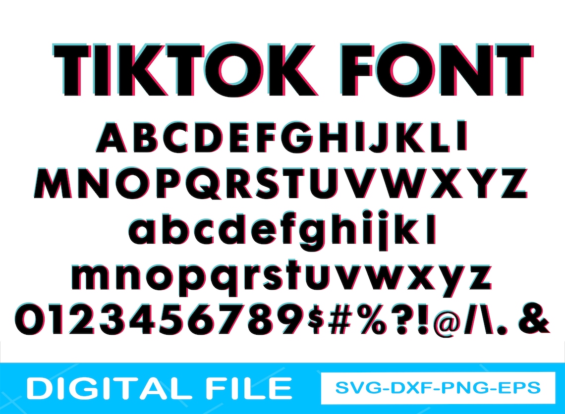 Font Tiktok Svg Alfabet TikTok Lettertype Letters Bestanden | Etsy