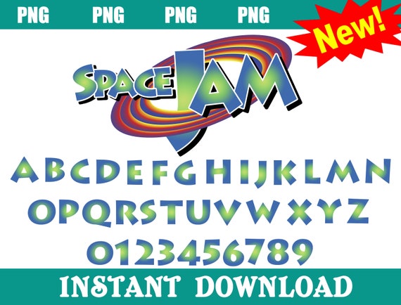 Space Jam Font Svg Space Jam Font Space Jam Svg Space Jam | Etsy