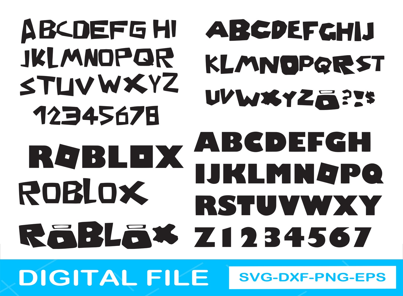 Fuente Roblox SvgRoblox Svg Roblox Font Svg Roblox Alphabet | Etsy