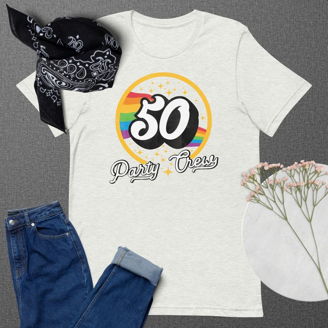 Retro Birthday Party Crew, Funny 50 Years Old Group Matching Tee ...