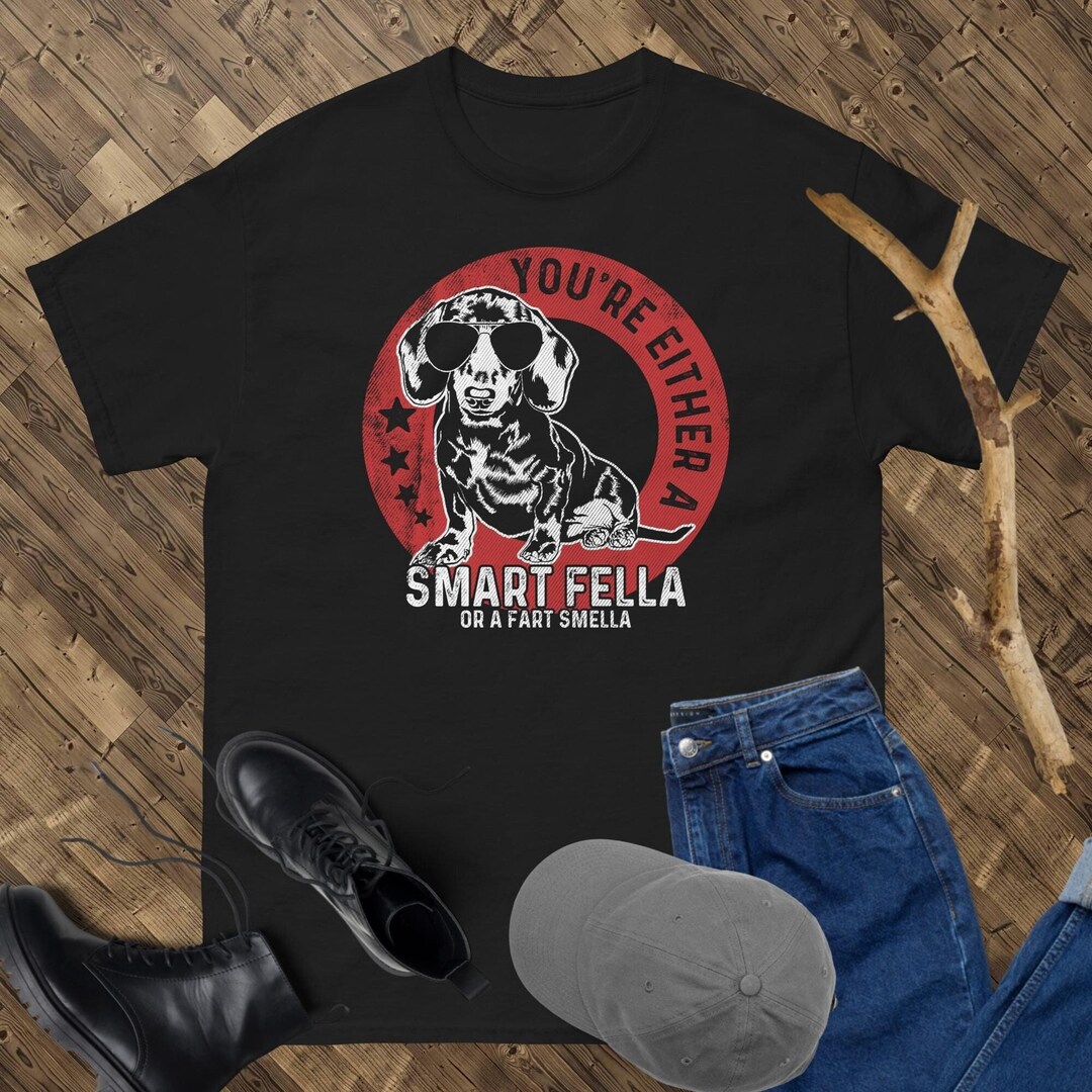 Smart Fella Shirt, Dachshund Sunglasses Meme, Dachshund Gag, Dachshund ...