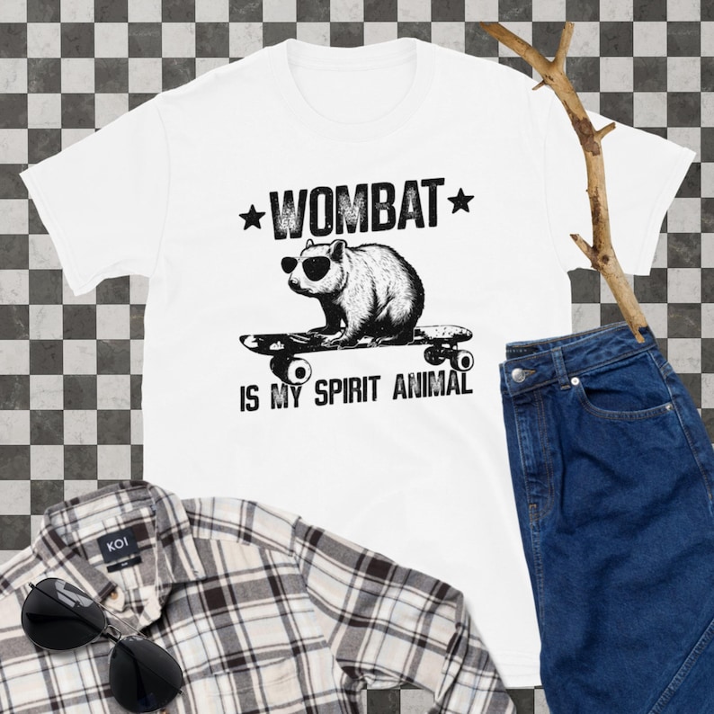 Wombat is My Spirit Animal Funny Wombat Shirt, Cool Skateboard Wombat ...