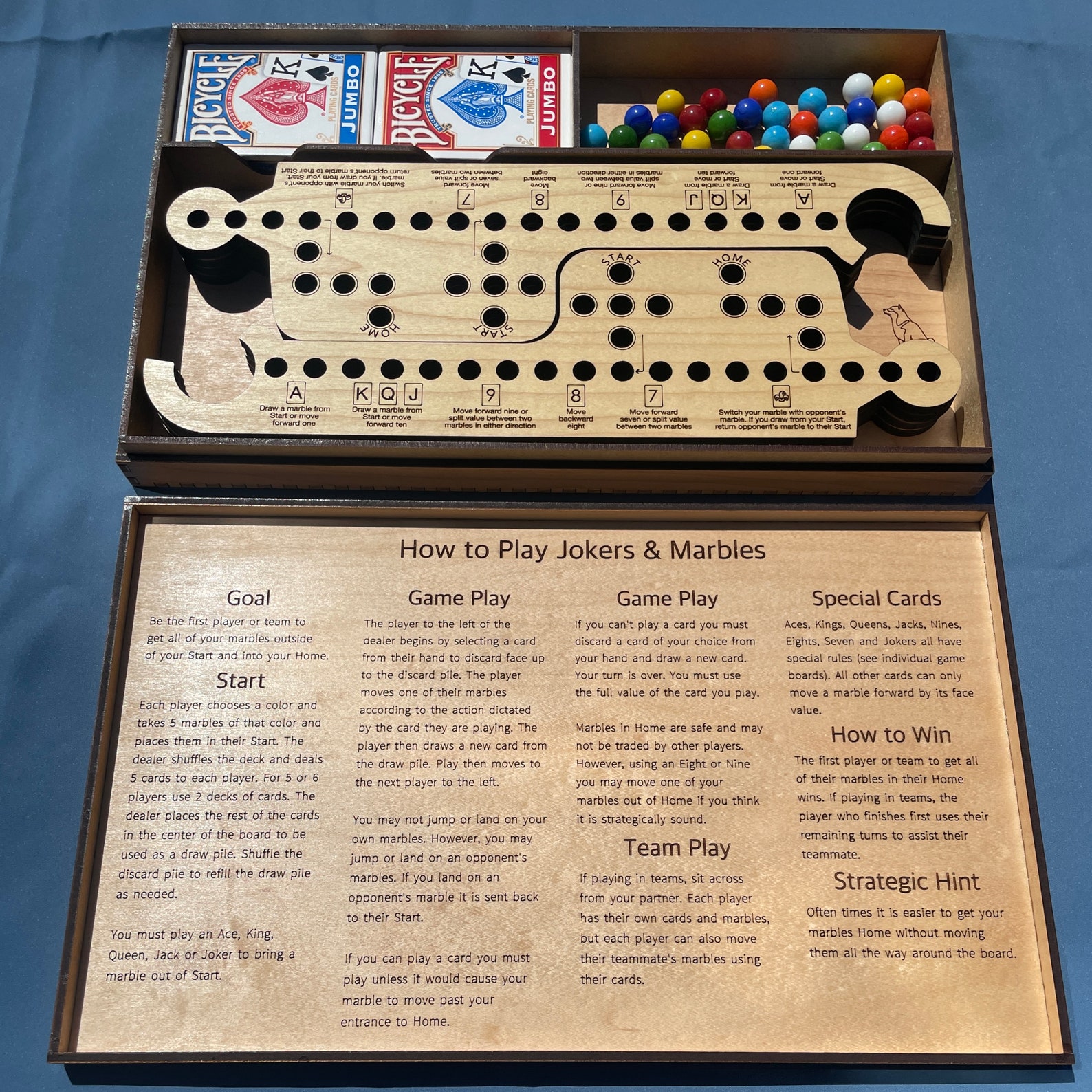 Jokers and Marbles Board Game 4 to 8 Players - Etsy