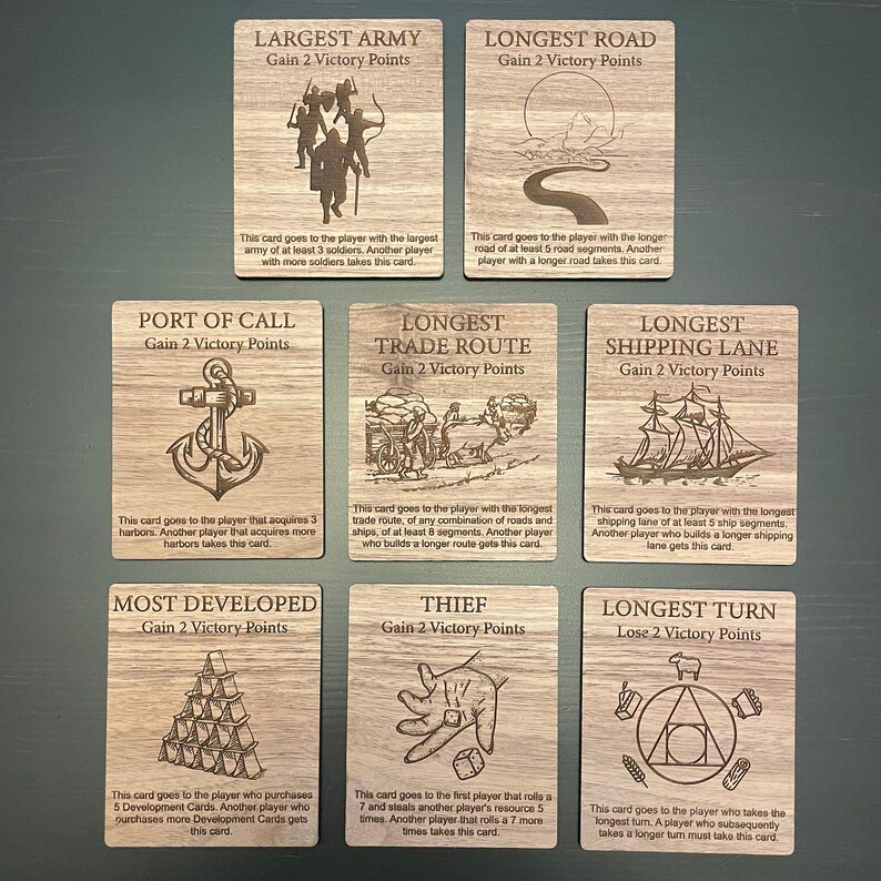 Official and Unofficial Victory Point Cards for Trading & - Etsy